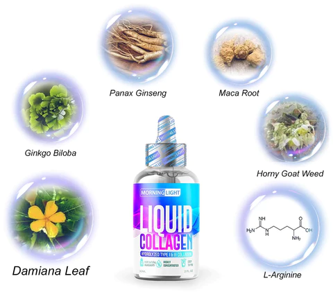Morning Light Mens Liquid Collagen Testosterone Supplement