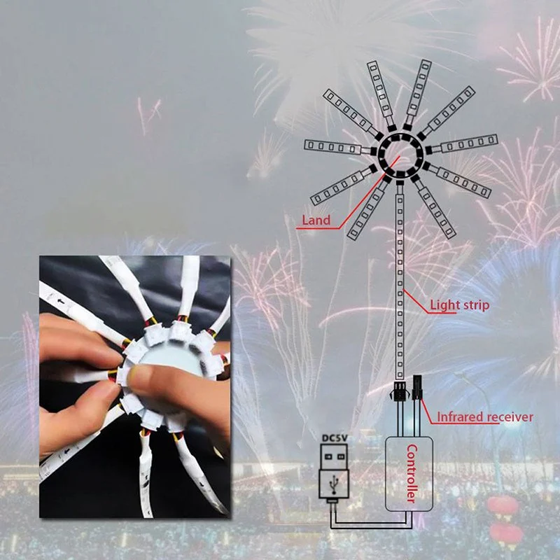 WiFi Bluetooth Smart Fireworks Led Light - Moonqo Store WiFi Bluetooth Smart Fireworks Led Light - Moonqo Store